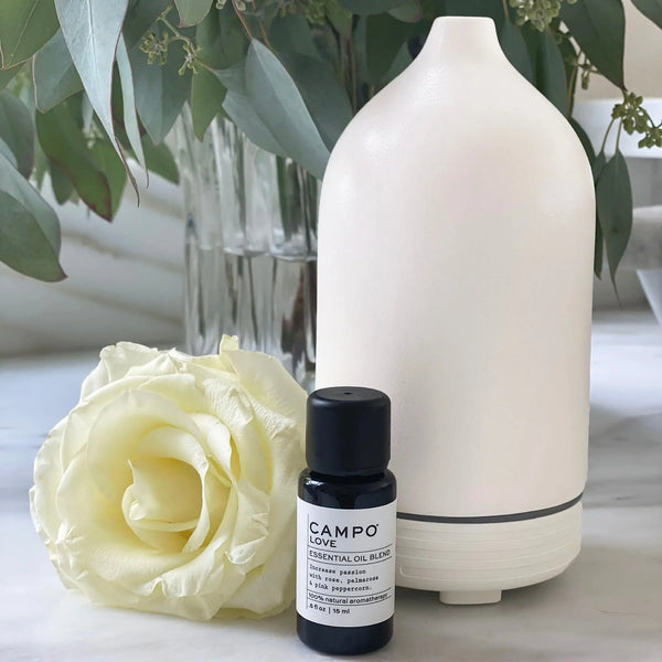 Ultrasonic Essential Oil Diffuser - WHITE Ceramic | Streams Pure Mist ...